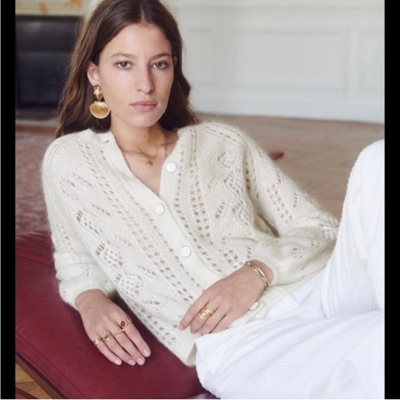 Sezane | Sweaters | Sezane Mario Fancy Knit Sweater Cardigan | Poshmark